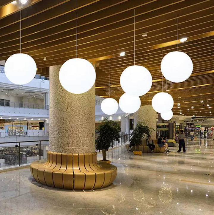 Luna Extra Large White Frosted Pendant Light 60-120cm Sizes | Australia