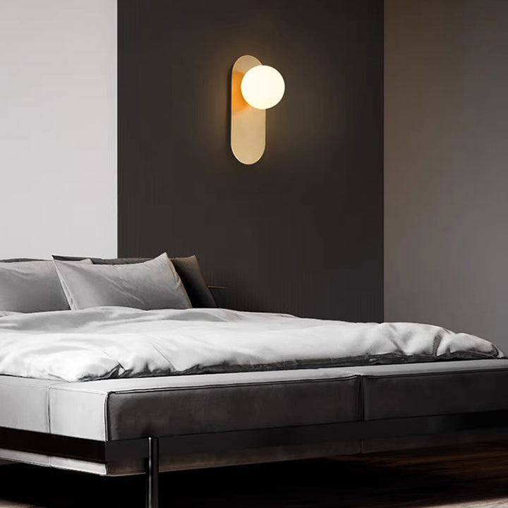 Orbe Modern Oval Wall Light in Black, Brass or White | zlights 2024