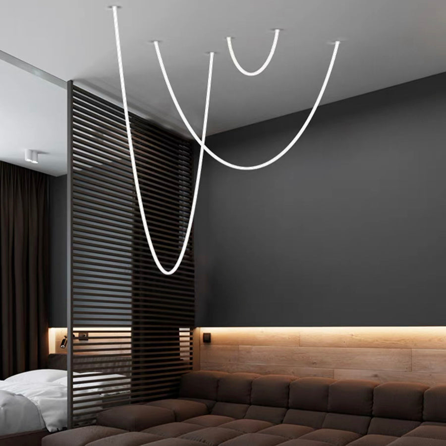 Curl Curl Streak Surface Mounted Flexible Suspension Pendant | zlights 2023