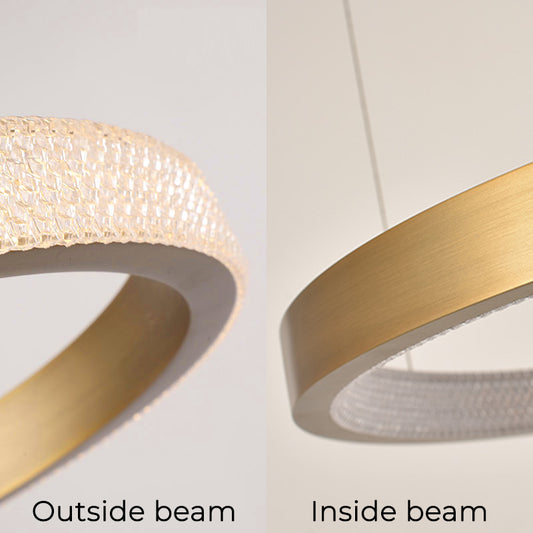 Halo II Luxe LED Ring Pendant Light 60cm | Brass, Black or White